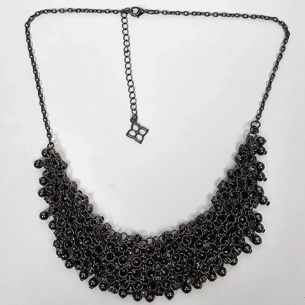 BCBGMaxAzria | Jewelry | Bcbgmaxazria Statement Necklace Bead Bib ...